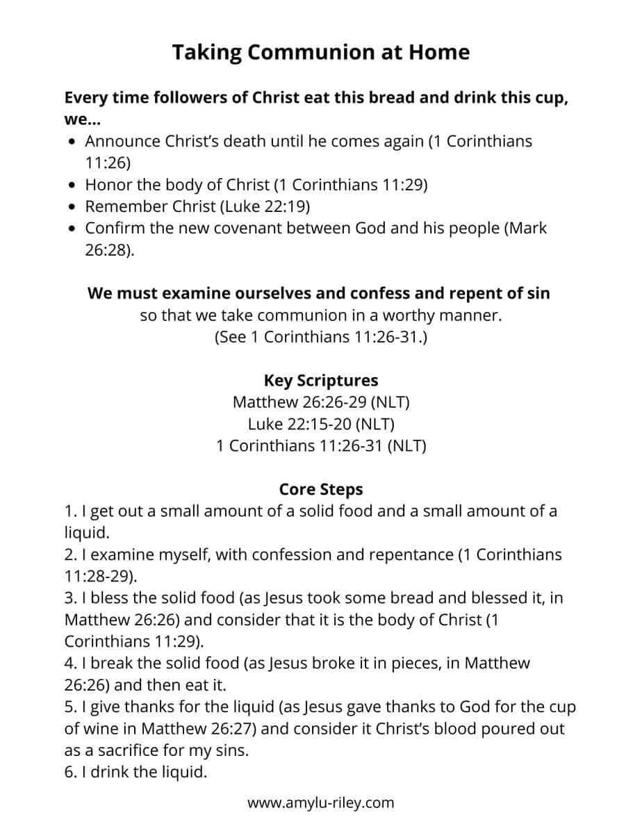 Why It’s Important to Take Communion at Home & A Practical Guide ...